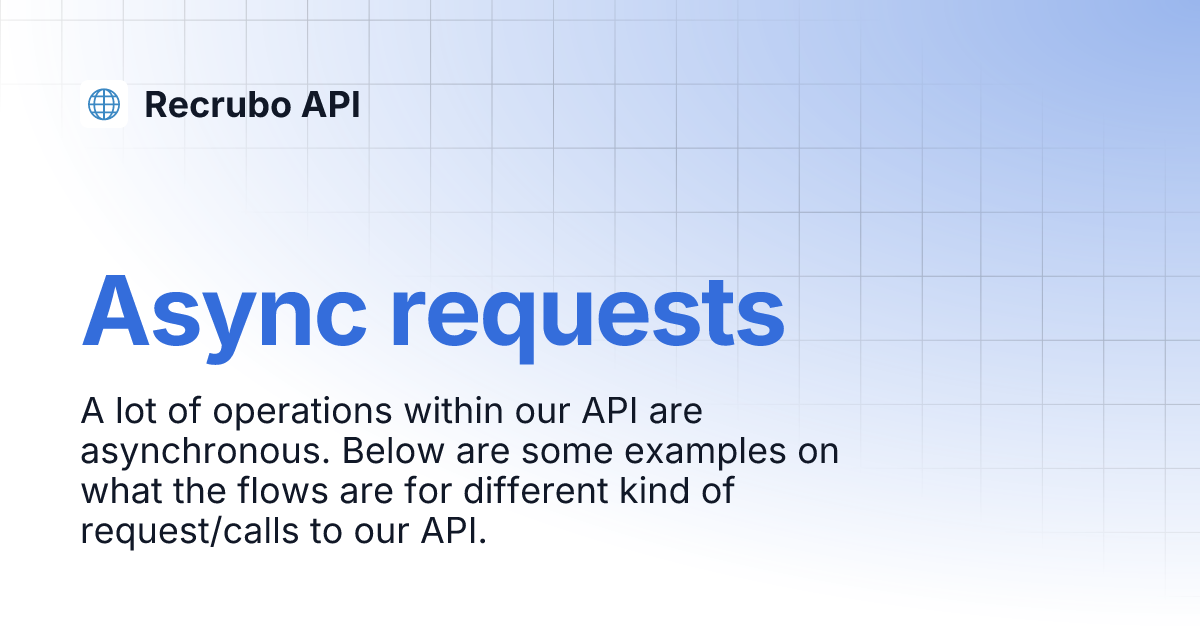 Async requests | Recrubo API Async requests | Recrubo API